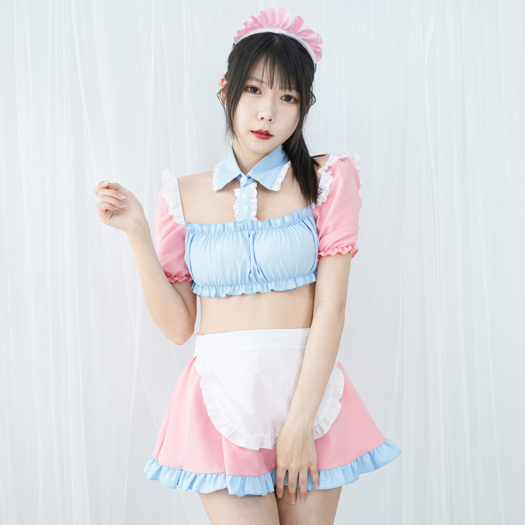 Two-Piece Seductive Maid Role-Play Outfit - CosplaySpa