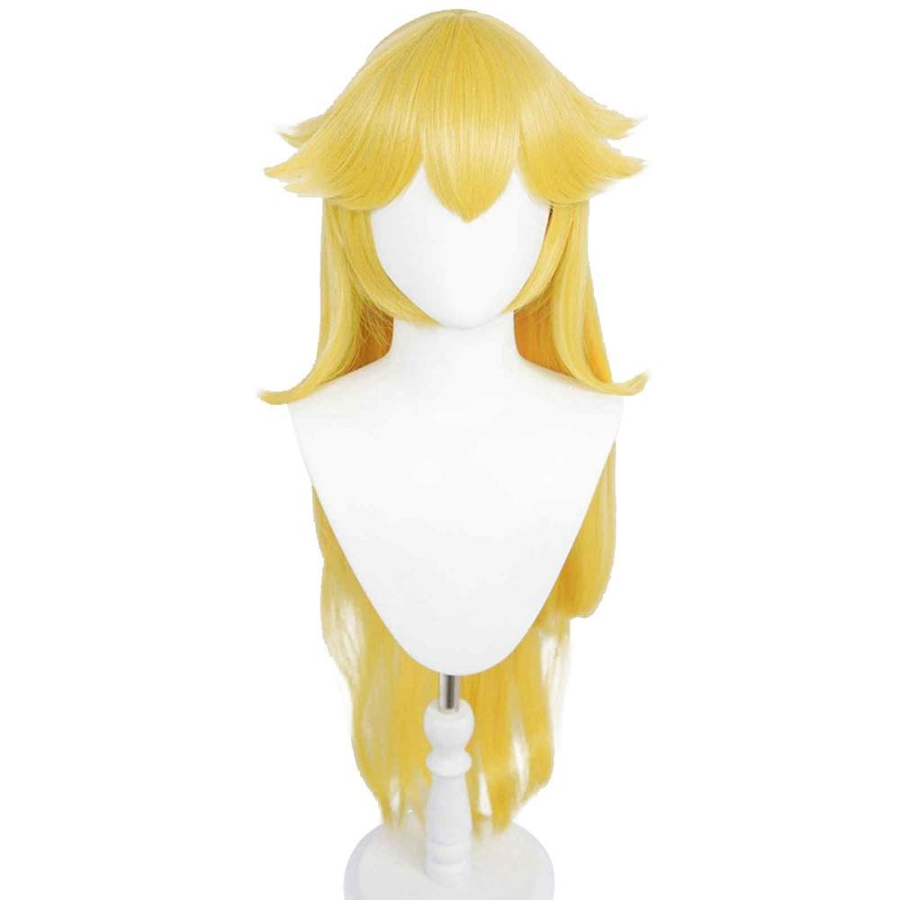 Princess Peach Game Wig - Golden Long Hair for Cosplay - CosplaySpa